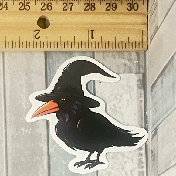 Office | 110 Raven Black Crow Reusable Waterproof Vinyl Sticker Decal ...